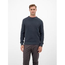 Rundhalspullover Lerros, Damen, Gr. L, classic navy, Strick, Obermaterial: 100% Baumwolle, unifarben, normal h&uuml;ftbedeckend, Rundhals, Flachstrickb&uuml;ndchen, Pullover Rundhalspullover, in sportiver Struktur