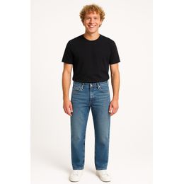 Only & Sons Regular-fit-Jeans ONLY & SONS "ONSEDGE STRAIGHT BOX TAI DNM MU OTL", Herren, Gr. 31, L&auml;nge 34, blau (medium blau denim), Denim/Jeans, Obermaterial: 100% Baumwolle, Abriebeffekte, regular fit, Jeans
