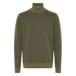 Stehkragenpullover Blend "BHBAAL HALF ZIPP KNIT", Herren, Gr. XL, olive night, Strick, Obermaterial: 70% Baumwolle, 30% Nylon, unifarben, regular fit h&uuml;ftbedeckend, hoch geschlossener Ausschnitt, Strickb&uuml;ndchen, Pullover Stehkragenpullover