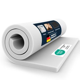 Schaumstoff Zuschnitt 25 kg/m&sup3; 3,5 kPa 110x200x8cm weiss - Raumgwicht: 25 kg/m&sup3;, Gr&ouml;&szlig;e (cm): 110x200x8