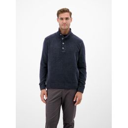 Strickpullover Lerros, Damen, Gr. XL, classic navy, Strick, Obermaterial: 82% Baumwolle, 18% Polyester, unifarben, regular fit h&uuml;ftlang, Rundhals, Flachstrickb&uuml;ndchen, Pullover Strickpullover, Chenille-Pullover mit Troyer