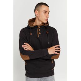 Kapuzenpullover Blend "BHAlexo", Herren, Gr. L, schwarz, Sweatware, 60% Baumwolle, 40% Polyester, unifarben, regular fit, ohne Ausschnitt, eingesetzt, Pullover Kapuzenpullover, Kapuzenpullover mit Knopfverschluss am Kragen