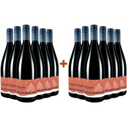 Weingut Dackermann 6+6 Paket - Rubicundus Gl&uuml;hwein Rot 1,0L Cuv&eacute;e Rheinhessen &ndash; Probierpaket Winzergl&uuml;hwein