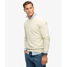 Superdry Herren Baumwolle Stichdetail Klassisches Essential Sweatshirt, Creme - Gr&ouml;&szlig;e: XL 1040607500810ICF004
