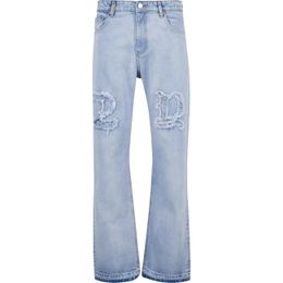 Bequeme Jeans 2Y STUDIOS "2Y Studios Durga Logo Straight Jeans", Herren, Gr. 30, Normalgrößen, lightblau, 100% Baumwolle, unifarben, Jeans