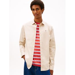 Tommy Jeans Herren Langarmhemd "Sabim Stretch Hemd Shirt"gulf sand, Gr. L, Web, Obermaterial: 97% Baumwolle, 3% Elasthan, Hemden