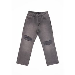 Bequeme Jeans 2Y STUDIOS "2Y Studios 2Y Anduin Ripped Baggy Jeans", Herren, Gr. 33, Normalgr&ouml;&szlig;en, grau, 100% Baumwolle, unifarben, Jeans