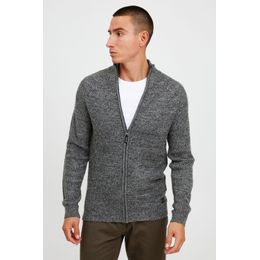 Strickjacke Blend "BHCarmelo", Herren, Gr. XXL, charcoal mix, Grobstrick, 100% Polyacryl, meliert, regular fit normal, ohne Ausschnitt, Raglan&auml;rmel Rippb&uuml;ndchen, Strickjacken Strickjacke, Strickjacke mit Stehkragen