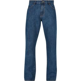 Bequeme Jeans Urban Classics "Urban Classics Herren Organic Straight Leg Denim", Herren, Gr. 30, Normalgr&ouml;&szlig;en, midindigo washed, 50% Baumwolle, 50% Baumwolle (Bio), unifarben, normal, Jeans