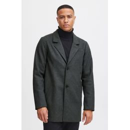 Wollmantel Blend "BHWally", Herren, Gr. XL, charcoal mix, 100% Polyester, unifarben, regular fit ca. Mitte Oberschenkel, M&auml;ntel, W&auml;rmender Basic Wollmantel