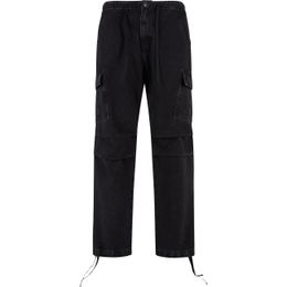 Bequeme Jeans 2Y STUDIOS "2Y Studios Alan Cargo Jeans", Herren, Gr. 28, Normalgr&ouml;&szlig;en, washed schwarz, 100% Baumwolle, unifarben, Jeans