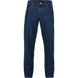Bequeme Jeans Urban Classics "Urban Classics Herren Open Edge Loose Fit Jeans", Herren, Gr. 34, Normalgr&ouml;&szlig;en, midindigo washed, 100% Baumwolle, unifarben, Jeans