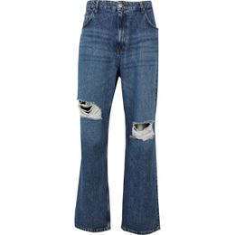 Bequeme Jeans 2Y STUDIOS "2Y Studios 2Y Anduin Ripped Baggy Jeans", Herren, Gr. 33, Normalgr&ouml;&szlig;en, midblau, 100% Baumwolle, unifarben, Jeans