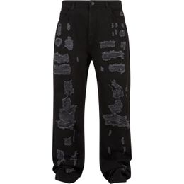 2Y STUDIOS Herren Bequeme Jeans "2Y Studios 2Y Firio Destroyed Straight Jeans", schwarz, Gr. 30, unifarben, 100% Baumwolle, Jeans