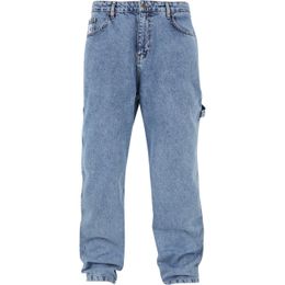 Bequeme Jeans Karl Kani "Karl Kani Herren KK Retro Baggy Denim", Herren, Gr. 36, Normalgrößen, midblau, 100% Baumwolle, unifarben, normal, Jeans