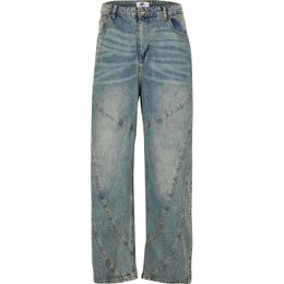 Bequeme Jeans DEF "DEF DEF SEAMS Baggys", Herren, Gr. 32, Normalgrößen, sandblauwashed, 100% Baumwolle, unifarben, Jeans