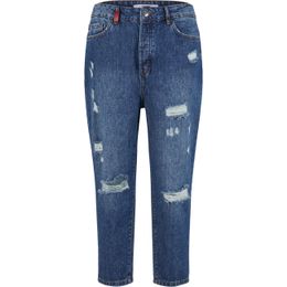Bequeme Jeans 2Y STUDIOS "2Y Studios Herren 2Y Destroyed Relax Denim", Herren, Gr. 29, Normalgr&ouml;&szlig;en, midblau, 100% Baumwolle, unifarben, normal, Jeans