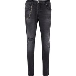 2Y STUDIOS Herren Bequeme Jeans "2Y Studios Herren 2Y Skinny Fit Jeans"schwarz, Gr. 32, unifarben, 97% Baumwolle, 3% Elasthan, Jeans