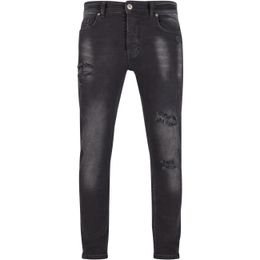 Bequeme Jeans 2Y STUDIOS "2Y Studios Herren 2Y Tapered Fit Jeans", Herren, Gr. 31, Normalgr&ouml;&szlig;en, schwarz, 97% Baumwolle, 3% Elasthan, unifarben, Jeans