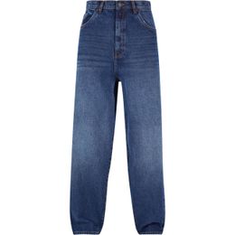 Bequeme Jeans Urban Classics "Urban Classics Herren Heavy Ounce Baggy Fit Jeans", Herren, Gr. 30, Normalgrößen, new dunkelblau washed, 100% Baumwolle, unifarben, Jeans
