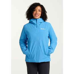 Outdoorjacke Jack Wolfskin "WISPER INS JKT W", Damen, Gr. L (42/44), blau (skyblau), Oberstoff: 100% POLYESTER; Füllung 1: 100% POLYESTER; Futter 1: 100% POLYESTER, Jacken Outdoorjacke