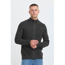 Strickjacke Blend "BHMPattix", Herren, Gr. S, pewter mix, Grobstrick, 100% Polyacryl, unifarben, normal normal, hoch geschlossener Ausschnitt, Rippstrickb&uuml;ndchen, Strickjacken Strickjacke, Stilvolle Strickjacke mit Stehkragen