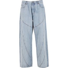Bequeme Jeans DEF "DEF DEF SEAMS Baggys", Herren, Gr. 34, Normalgrößen, lightblauwashed, 100% Baumwolle, unifarben, Jeans