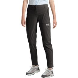Funktionshose Jack Wolfskin "HIKEOUT PANTS W", Damen, Gr. 40, schwarz, Oberstoff: 86% POLYAMID, 14% ELASTHAN; Futter 1:00% POLYESTER, Hosen Funktionshose