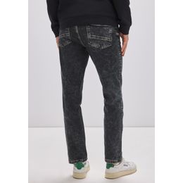 Regular-fit-Jeans Street One MEN, Herren, Gr. 31, L&auml;nge 30, warm grau wash, Jeans, 88% Baumwolle, 10% Polyester, 2% Elasthan, unifarben, lang, Jeans, 5-Pocket-Style