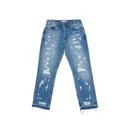 2Y STUDIOS Herren Bequeme Jeans "2Y Studios 2Y Firio Destroyed Straight Jeans"blau, Gr. 36, unifarben, 100% Baumwolle, Jeans