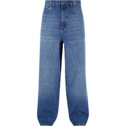 Bequeme Jeans Urban Classics "Urban Classics Herren Heavy Ounce Baggy Fit Jeans", Herren, Gr. 32, Normalgr&ouml;&szlig;en, new mid blau washed, 100% Baumwolle, unifarben, Jeans