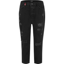 Bequeme Jeans 2Y STUDIOS "2Y Studios Herren 2Y Destroyed Relax Denim", Herren, Gr. 28, Normalgrößen, washedschwarz, 100% Baumwolle, unifarben, normal, Jeans