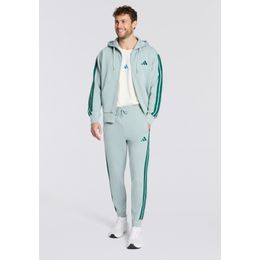 Sporthose adidas Sportswear "M 3S FL TC PT", Herren, Gr. L, N-Gr, wosa, cgrün, Obermaterial: 55% Baumwolle, 36% Polyester, 9% Viskose, Hosen