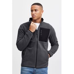 Blend Herren Cardigan "BHFloritz"iron gate, Gr. XL, unifarben, Fleece, 100% Polyester, Strickjacken, Gem&uuml;tliche Fleecejacke mit abgesetzten Details