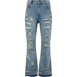 2Y STUDIOS Herren Bequeme Jeans "2Y Studios 2Y Firio Destroyed Straight Jeans"sand blau, Gr. 29, unifarben, 100% Baumwolle, Jeans