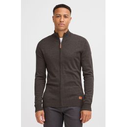 Strickjacke Blend "BHNorman", Herren, Gr. S, charcoal, Feinstrick, 50% Baumwolle, 50% Polyacryl, unifarben, regular fit, ohne Ausschnitt, eingesetzt Strickbündchen, Strickjacken Strickjacke, Bequeme Feinstrick-Jacke mit Stehkragen und elastischen Bündchen