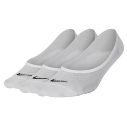 Nike Everyday Lightweight Footie Socks (3 Pairs) Bekleidung Damen wei&szlig;