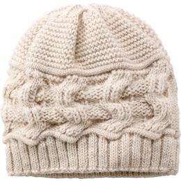 Damen Strickm&uuml;tze beige, Gr&ouml;&szlig;e 0