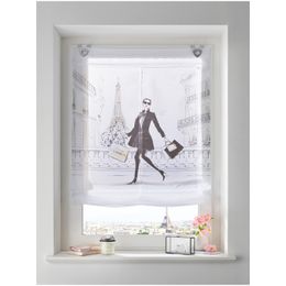 HEINE HOME Witt Raffrollo, wei&szlig;-schwarz, Gr&ouml;&szlig;e 130x45 cm