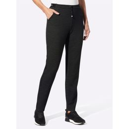 WITT Damen Schlupfhose mit Jacquard-Muster, schwarz-anthrazit-gemustert, Gr&ouml;&szlig;e 36