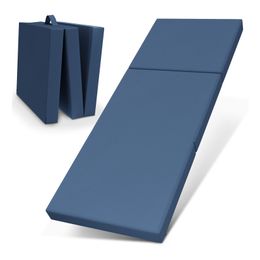 ELONEO Klappmatratze, 65x195x9 cm, blau