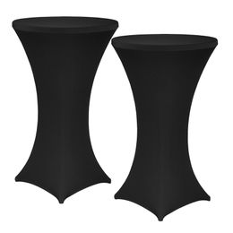 NYVI Stehtischhusse NYVIGala - Elastische Stretchhusse für Stehtische & Bistrotische Farbe:Schwarz;Größe:Ø 80-85 cm - 2er Set