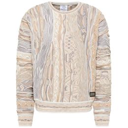 Carlo Colucci Pullover 'Di Palo' Herren Gr&ouml;&szlig;e L beige / elfenbein / naturwei&szlig;