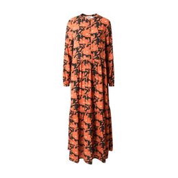 Brava Fabrics Kleid Damen Gr&ouml;&szlig;e 40 orange / schwarz / wollwei&szlig; Winterkleid