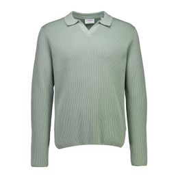 Strickpullover LINDBERGH "LINDBERGH Strickpullover", Herren, Gr. L, sage grün, Obermaterial: 80% Baumwolle, 20% Polyester, V-Ausschnitt, Pullover Strickpullover
