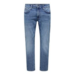 Only & Sons Regular-fit-Jeans ONLY & SONS "ONSWEFT REG. JAX BOX PIM DNM", Herren, Gr. 28, L&auml;nge 32, light blau denim detail:tinted, Denim/Jeans, Obermaterial: 50% Baumwolle, 30% Polyester, 18% Viskose, 2% Elasthan, Abriebeffekte, regular fit, Jeans