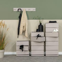 Kommode SPINDER DESIGN "JOEY 3", grau (silky taupe), B:37cm H:54,5cm T:26cm, Stahl, Sideboards, Stahlschuhschrank und Aufbewahrungsschrank in 1