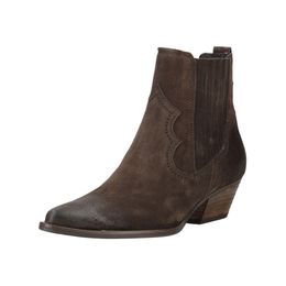 Paul Green Damen Bikerboots "Paul Green Stiefelette Veloursleder", Gr. 41mocca, Veloursleder, Schuhe