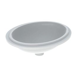 Geberit VariForm Unterbauwaschtisch 500751002 48x39cm, ohne Hahnloch, &Uuml;berlauf, oval, wei&szlig; KeraTect