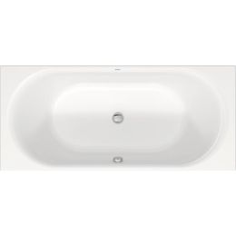 Duravit D-Neo Rechteck-Badewanne 700476000000000 180 x 80 x 46 cm, Einbauversion, 2 R&uuml;ckenschr&auml;gen, wei&szlig;